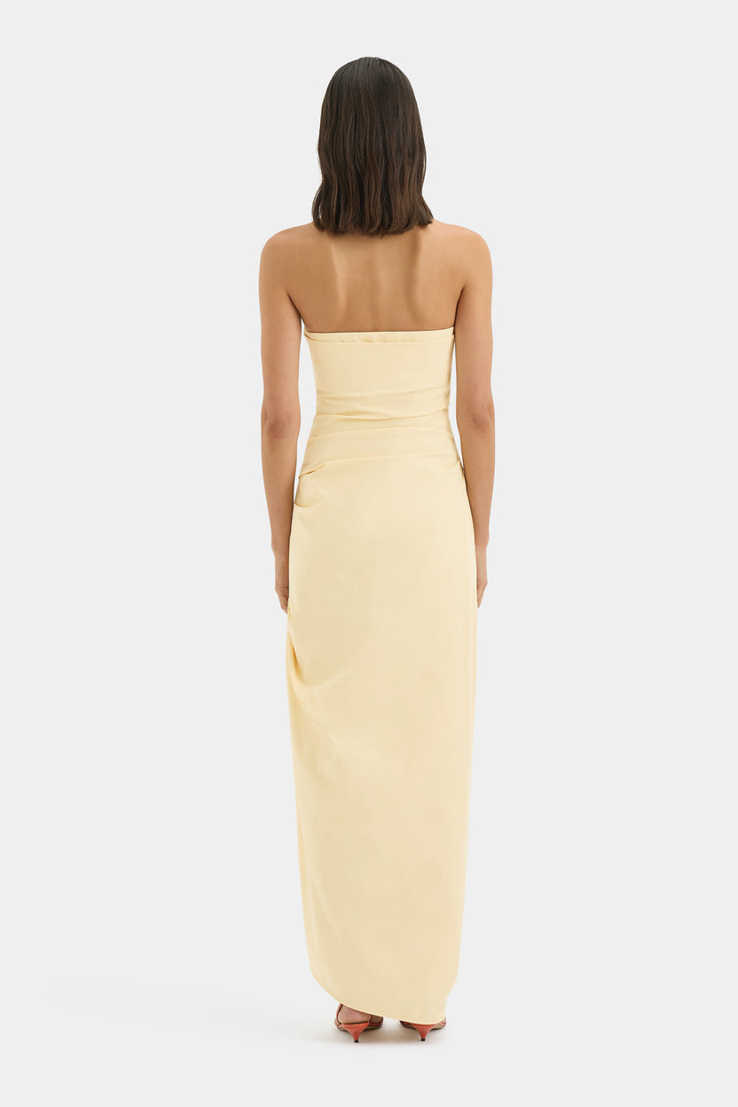 Florent Strapless Gown | Yellow Butter | SIR.