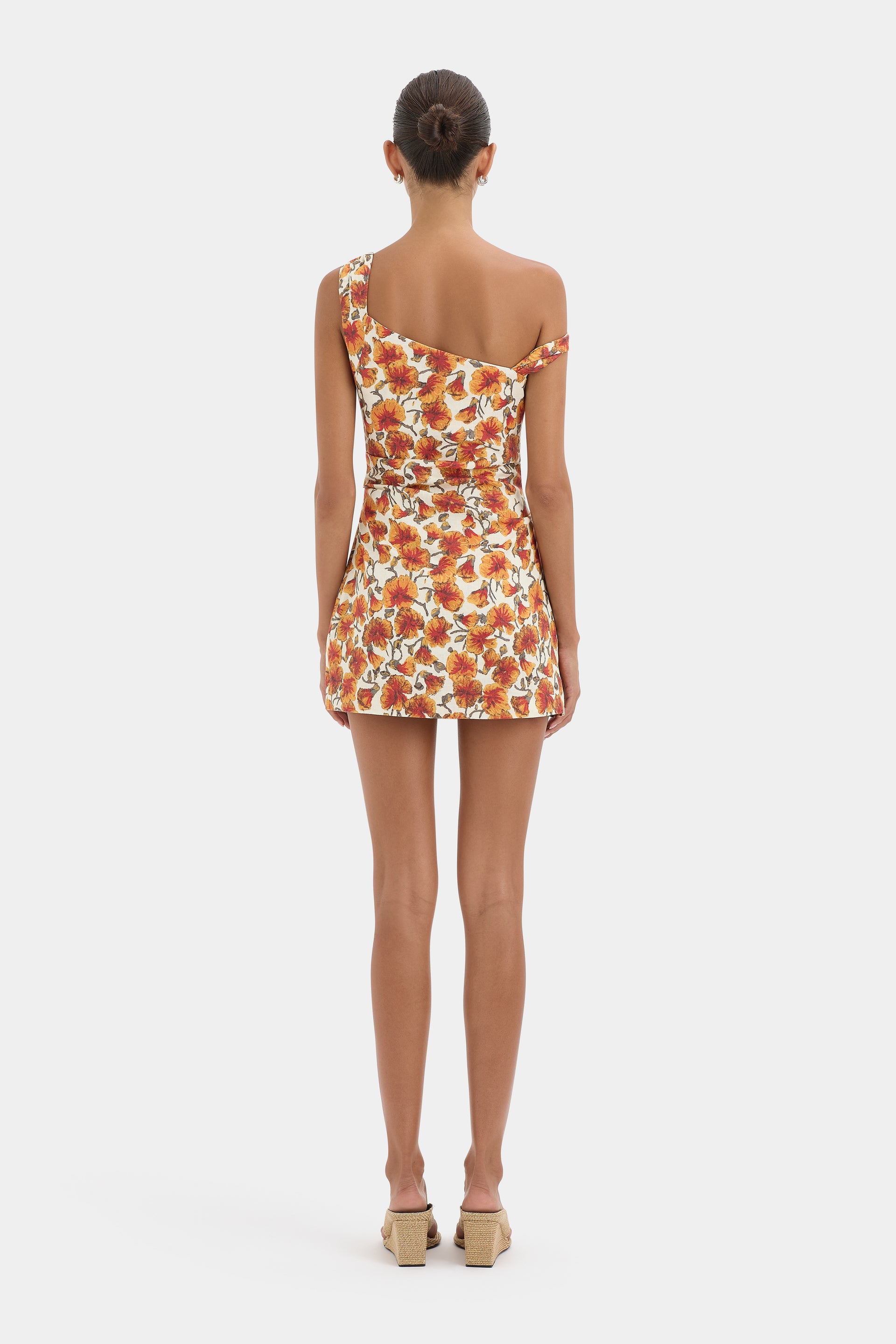 Jara Mini Dress | Orange Calendula Floral | SIR.