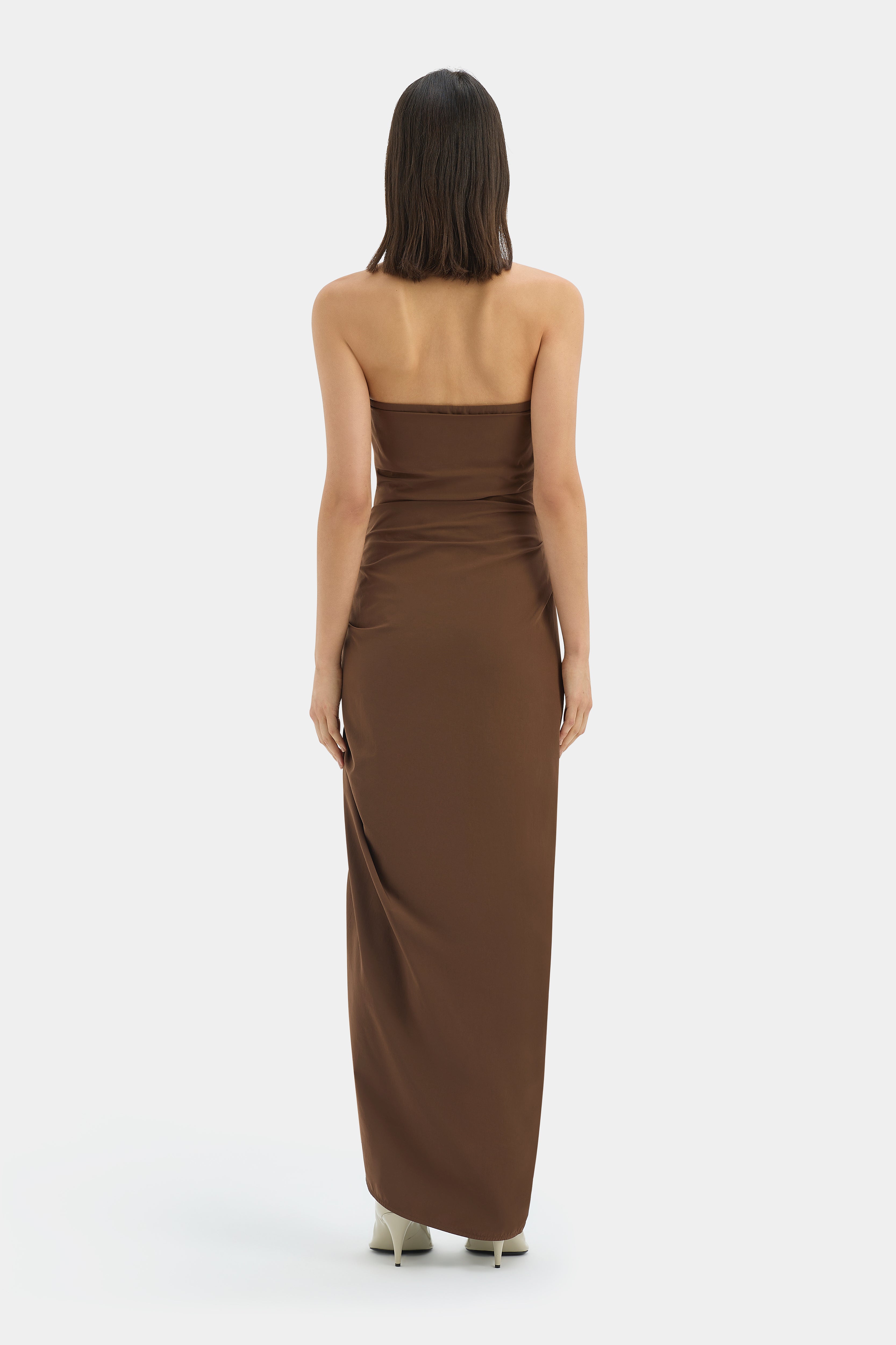 Florent Strapless Gown | Mocha Brown | SIR.
